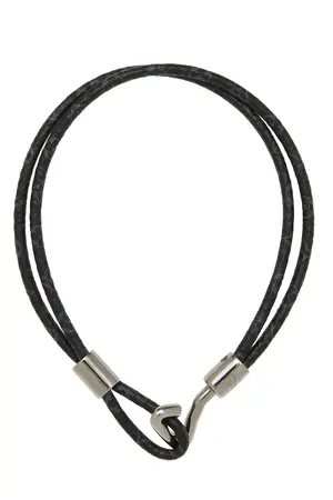 LOUIS VUITTON Black Monogram Eclipse Pinlock Bracelet