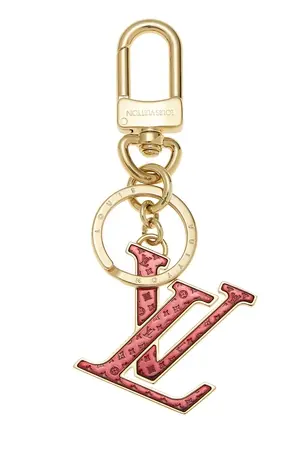 LOUIS VUITTON Nanogram Bag Charm With Monogram Engraving - Red