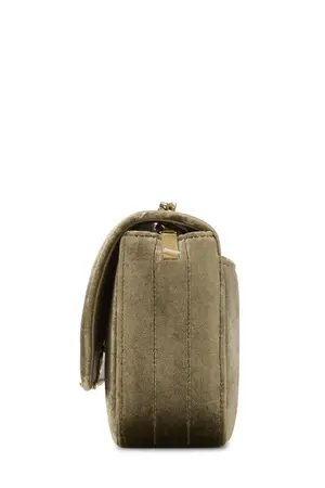 Saint Laurent Quilted Velvet Vicky Crossbody
