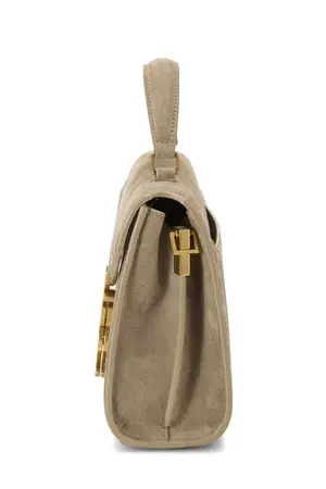 Saint Laurent Suede Cassandra Top Handle