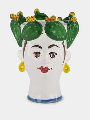 LES-OTTOMANS Lady Cactus Vase - White