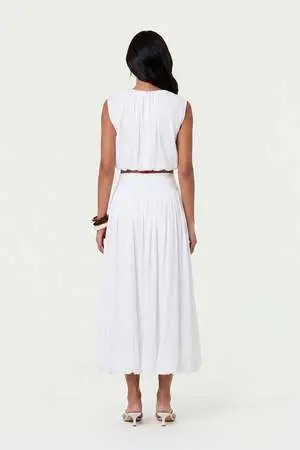 NICHOLAS Nadira Cropped Top - Ivory