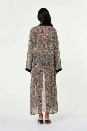 NICHOLAS Lysandra Robe - Graphic Zebra