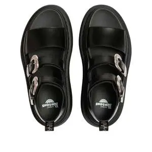 Dr. Martens Gryphon Quad Leather Gladiator Platform Sandals - Black Altas