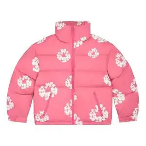 DENIM TEARS Cotton Wreath Puffer Jacket - Pink