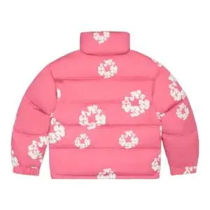 DENIM TEARS Cotton Wreath Puffer Jacket - Pink