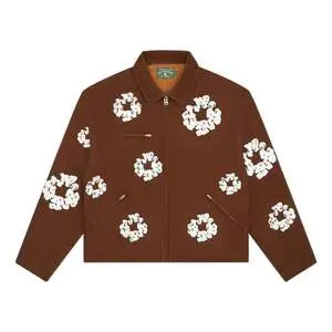 DENIM TEARS Cotton Wreath Canvas Work Jacket - Brown