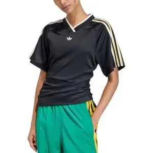 Adidas Ruched Football Jersey - Black