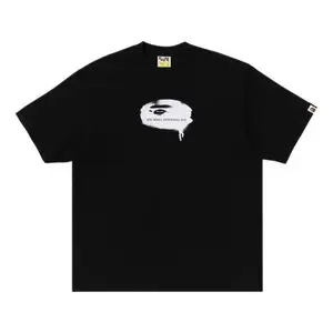A BATHING APE Graffiti Ape Face T-shirt - Black