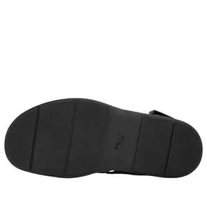 Prada Crisscross Leather Sandals - Black