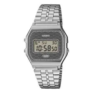 Casio Digital Watch With Stainless Steel Band - Silver/grey