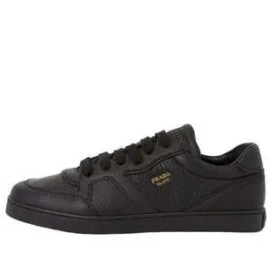 Prada Fs25 Leather Lace-up Sneakers - Black