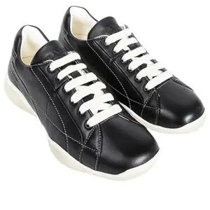 Prada Fs25 Nappa Leather Lace-up Sneakers - Black