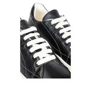 Prada Fs25 Nappa Leather Lace-up Sneakers - Black