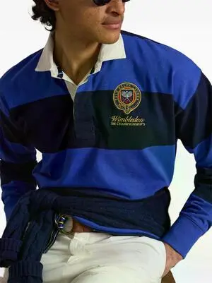 Polo Ralph Lauren Striped Embroidered Rugby Polo Shirt