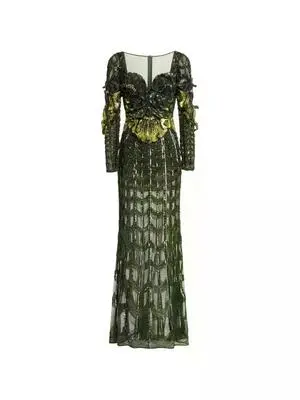 Elie Saab Sweetheart-neck Maxi Dress
