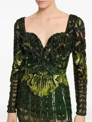 Elie Saab Sweetheart-neck Maxi Dress