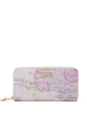 ALVIERO MARTINI 1° CLASSE Geo Dots Art Zip-around Wallet - Pink
