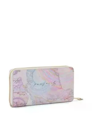 ALVIERO MARTINI 1° CLASSE Geo Dots Art Zip-around Wallet