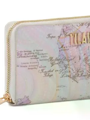 ALVIERO MARTINI 1° CLASSE Geo Dots Art Zip-around Wallet