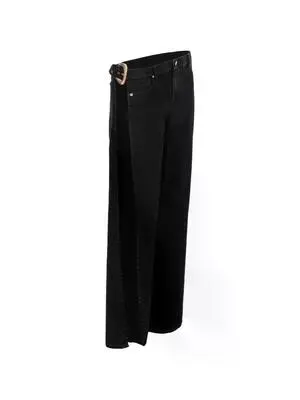 SEEN USERS Open Cut Buckle-detail Jeans