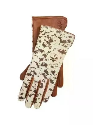 Polo Ralph Lauren Cow-print Textured Gloves
