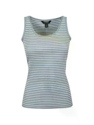 Ralph Lauren Striped Ribbed Tank Top - Blue