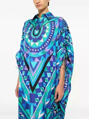 Emilio Pucci Silk Maxi Dress - Blue