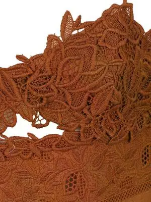 Ermanno Scervino Lace-panelled Spaghetti-strap Top