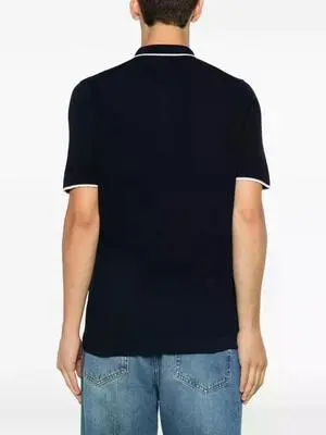 GRAN SASSO Zip-fastening Contrast-trim Polo Shirt