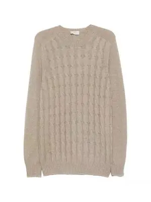 GRAN SASSO Cable-knit Wool Jumper - Neutrals