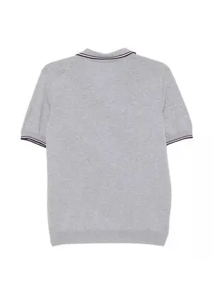 GRAN SASSO Stripe-trim V-neck Polo Shirt