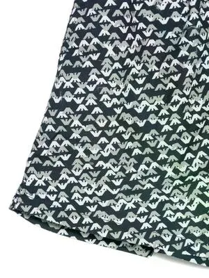 Emporio Armani Monogram Print Drawstring Swim Shorts