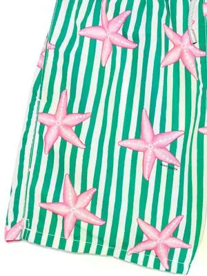 MC2 SAINT BARTH Striped Swim Shorts With Starfish Print