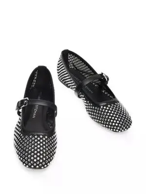STUART WEITZMAN Embellished Mesh Ballet Flats