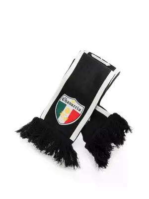 Adidas Logo-patch Fringed Scarf - Black