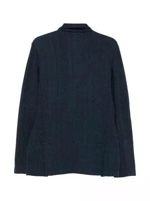 GRAN SASSO Herringbone-knit Single-breasted Wool Blazer
