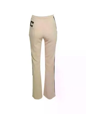Elisabetta Franchi Logo Patch Trousers - Neutrals