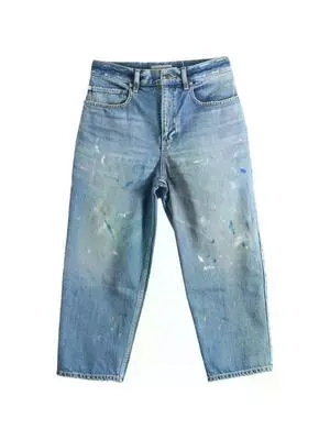 Balenciaga Jackie Capri Distressed Jeans - Blue