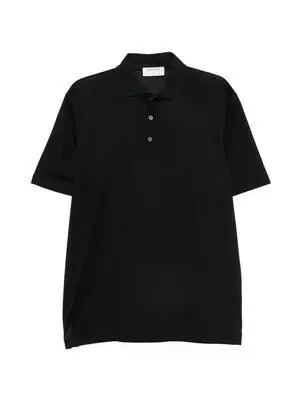 GRAN SASSO Short-sleeve Polo Shirt - Black