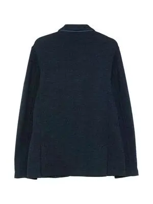 GRAN SASSO Herringbone-knit Single-breasted Wool Blazer