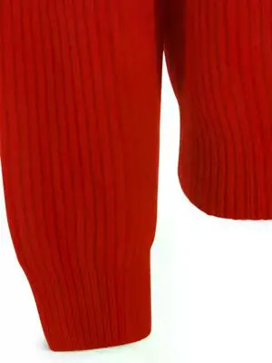 JIL SANDER Ribbed Half-zip Wool Sweater