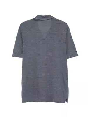 GRAN SASSO Short-sleeve V-neck Linen T-shirt