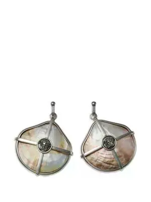 Versace Medusa Shell Drop Earrings