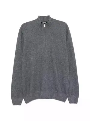 GRAN SASSO Half-zip Knitted Sweater - Grey