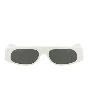 Gucci Squareframe Recycled Acetate Sunglasses White White Grey - Multicolor