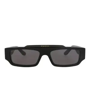 Gucci Squareframe Recycled Acetate Sunglasses Black Black Grey - Multicolor