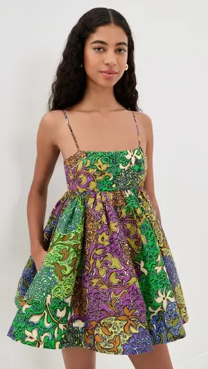 ALEMAIS Marnie Mini Dress With Floral Print And Cut-out Detail