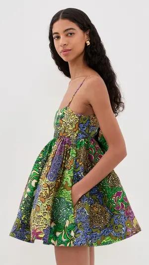 ALEMAIS Marnie Mini Dress With Floral Print And Cut-out Detail