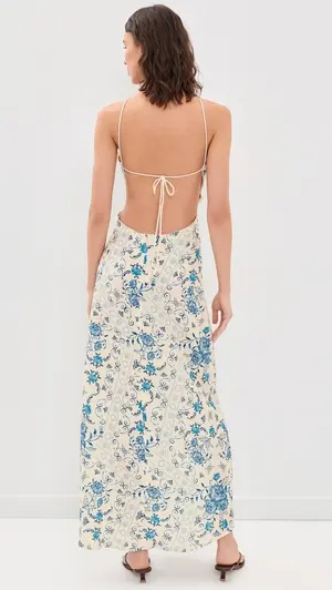 Agua Bendita Indira Halter Maxi Dress